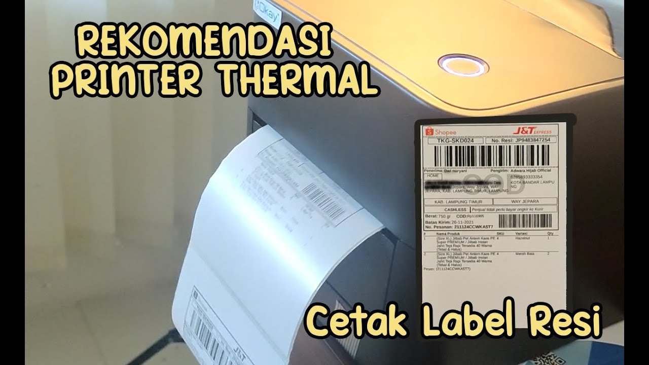 Printer Thermal Cetak Label Resi Untuk Jualan Online di Marketplace ...