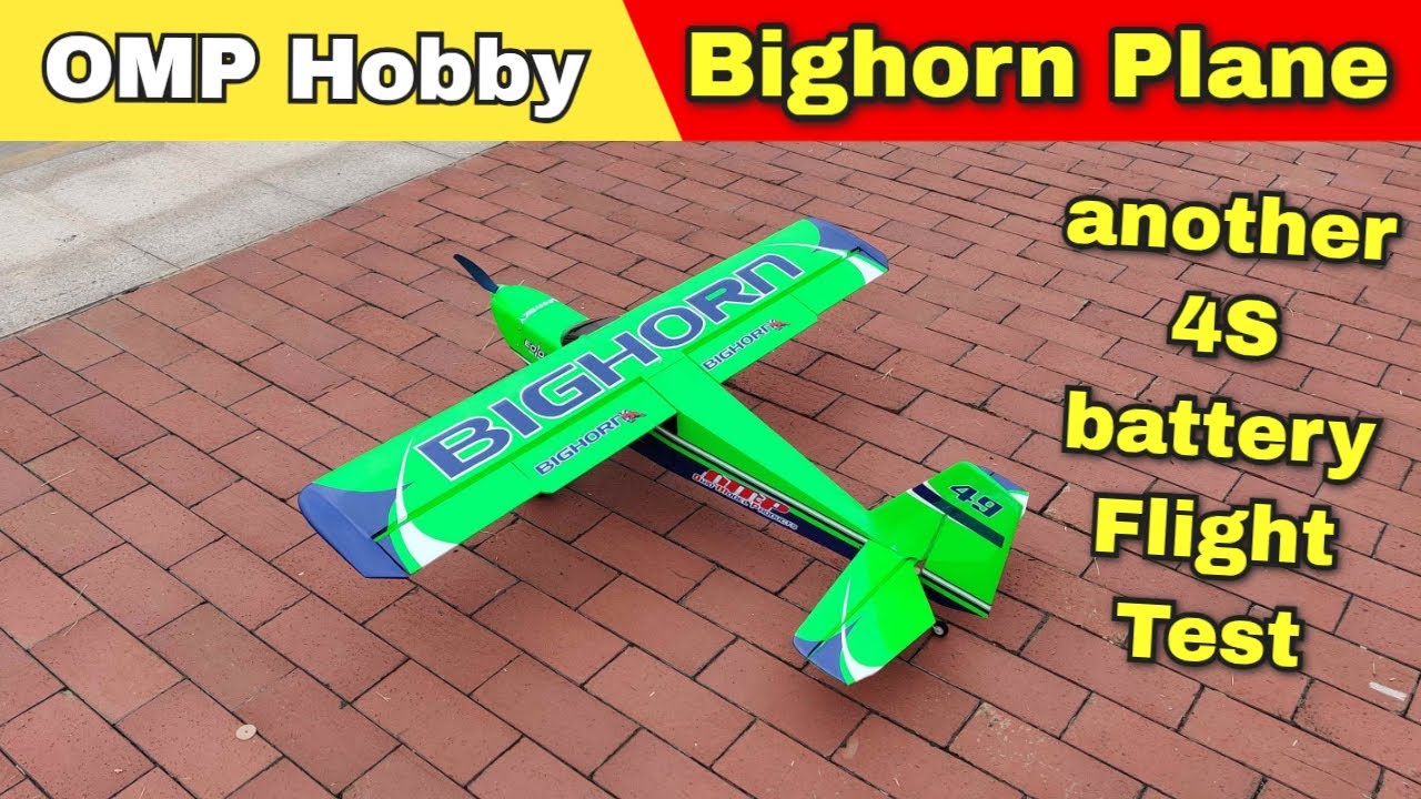 OMP Big Horn Balsa electric RC Plane - 4S Flight Fun - YouTube