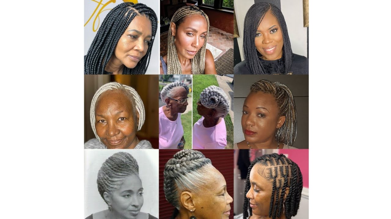 Cute and Morden braids for women over 50//Majestic hairstyles for black ...