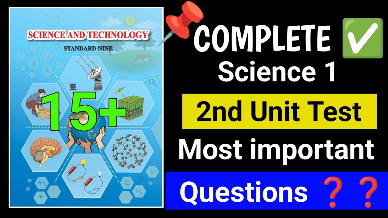 class 9 science 1 most important question 2nd unit test exam | sd tech ...