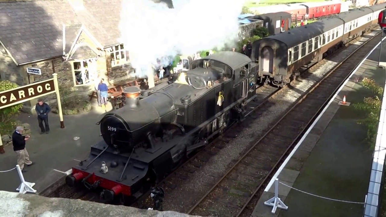 LLangollen Railway. Ex GWR Large Prairie,5199,29th October 2017 - YouTube