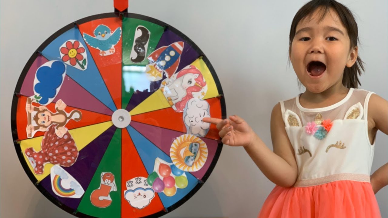 Teach your kids English with Spinning wheels children board game ...