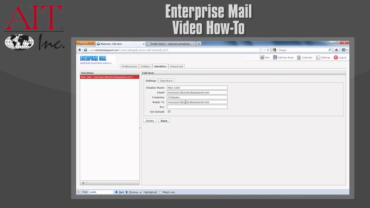 AIT's Enterprise Mail - VideoTutorial - YouTube