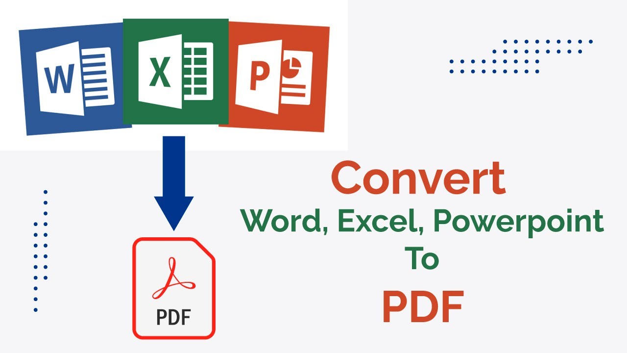 How to Convert Microsoft Word, Excel, PowerPoint to PDF #elearnmentor ...
