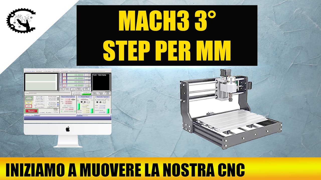 Mach3 step/mm 3° parte - YouTube