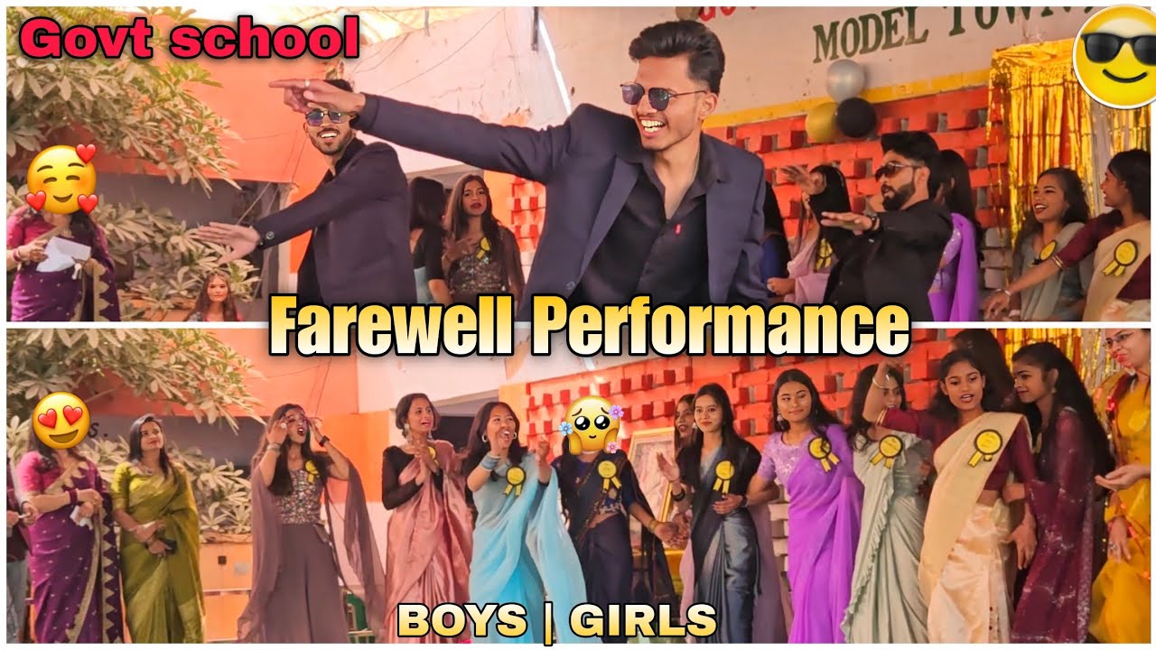 Govt school | farewell performance | boys + girls 👀 ️ #farewell #dance ...