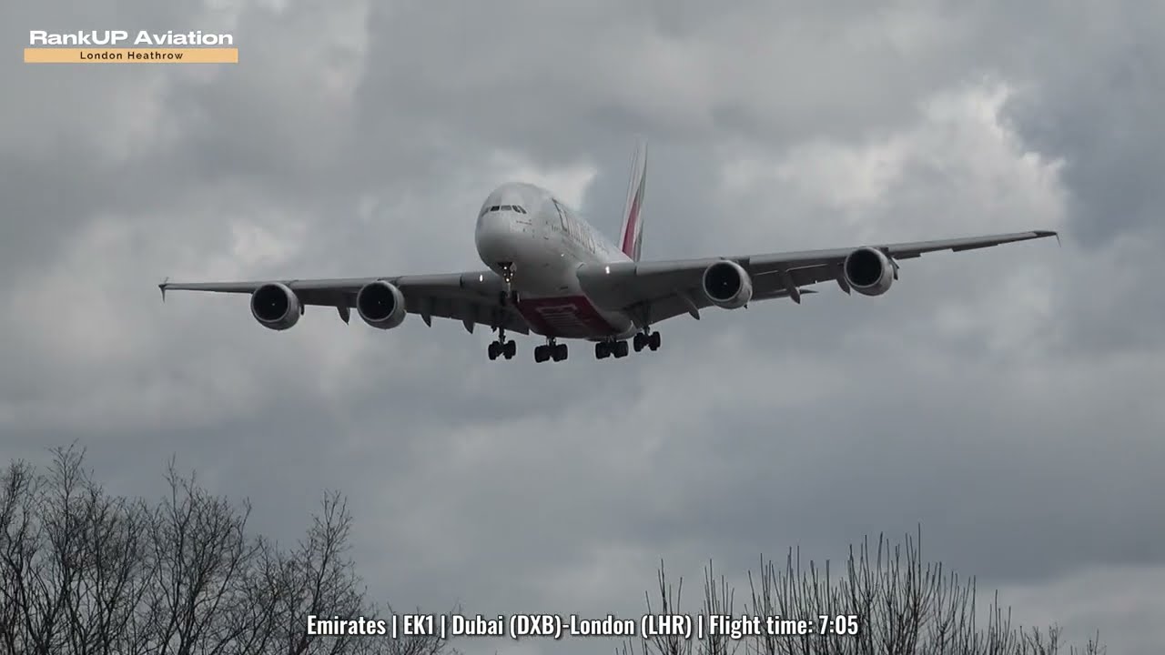 SUPER CLOSE | 6 Airbus A380's Landing at Heathrow! Live Plane spotting ...