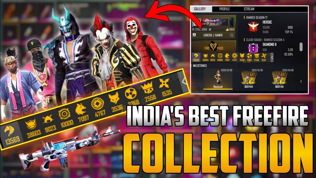 PERO COLLECTION IN FREEFIRE। Best Collection id For Sell Afraaz Gaming ...