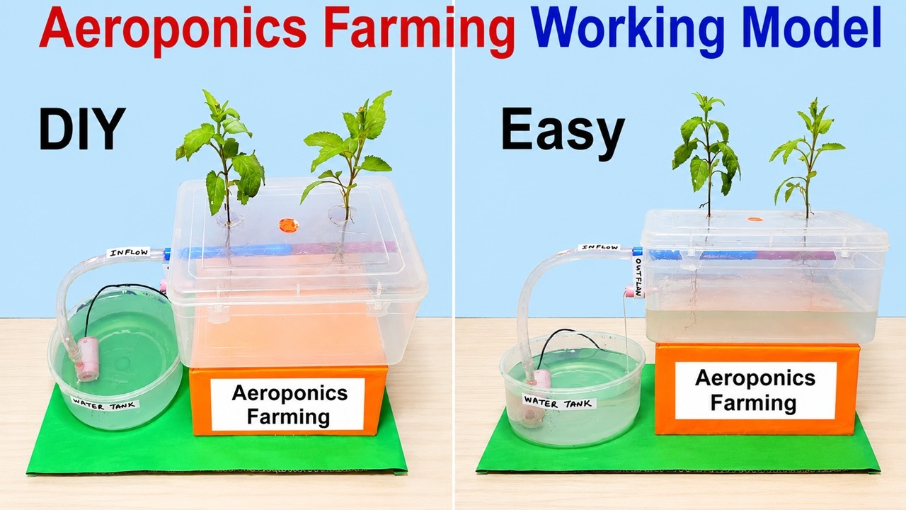 aeroponics farming working model - agriculture types science project ...