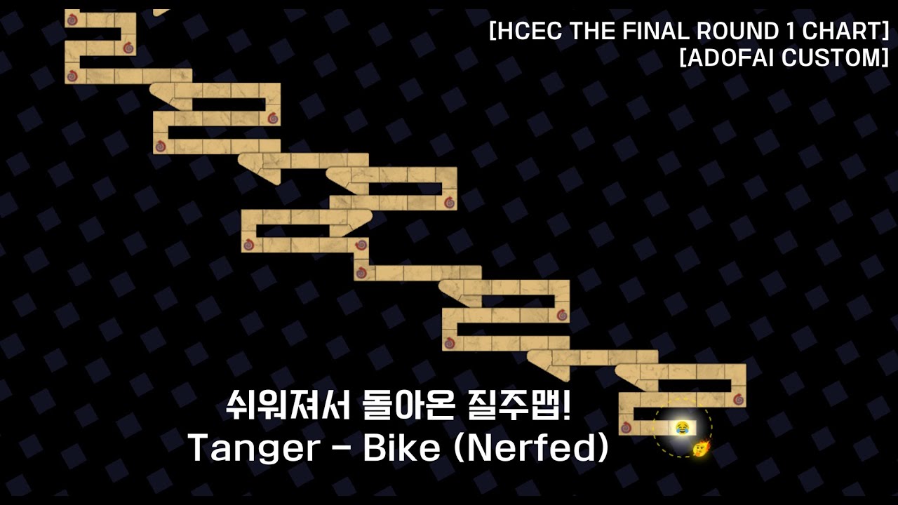 [HCEC THE FINAL ROUND 1 CHART] Tanger - BIKE (Nerfed) / [ADOFAI CUSTOM] - YouTube