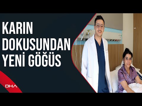 Meme kanseri nedeniyle sağ memesi kesilen kadına, ameliyatla karın dokusundan yeni meme yapıldı