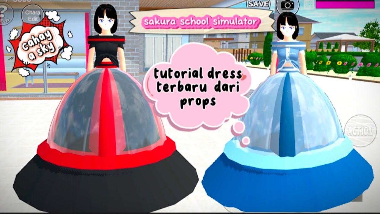 TUTORIAL BAJU BARU # dress terbaru dari props # sakura school simulator ...