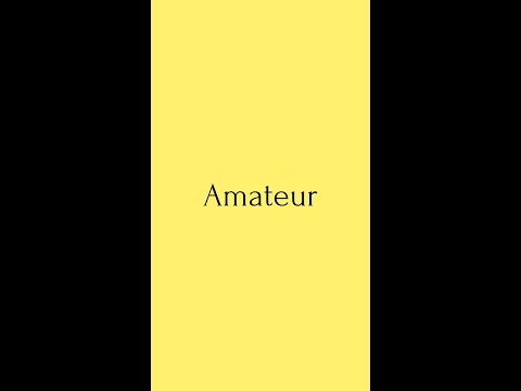Amateur | Amateur Meaning | Pronunciation of Amateur | Amateur ...