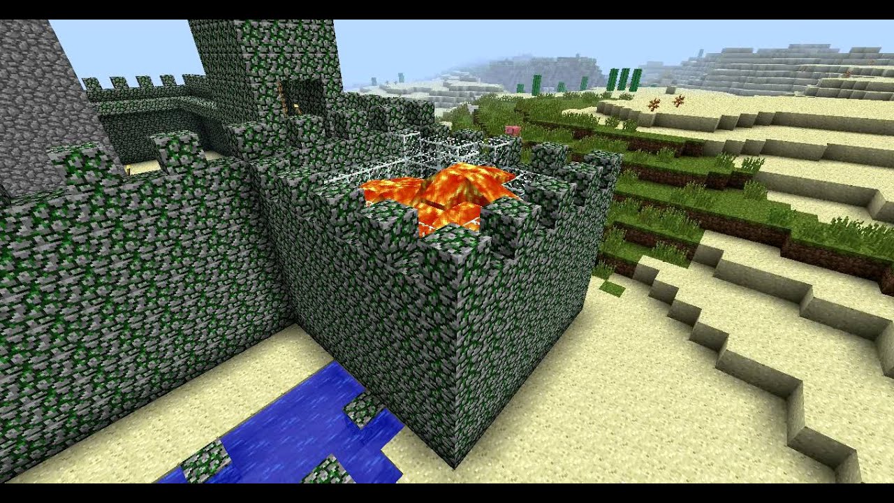 Minecraft moss stone castle part 1 of 3 - YouTube