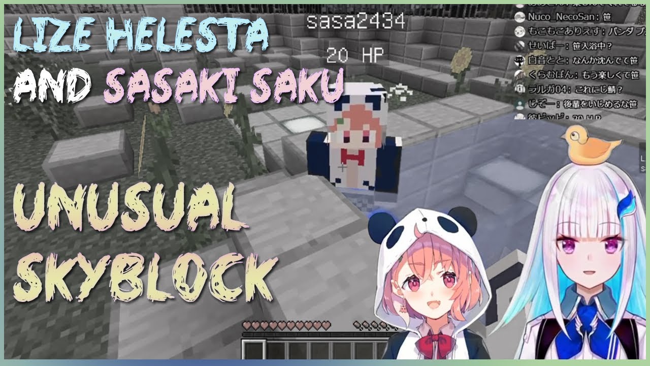 Lize & Sasaki Make No Progress in Unusual SkyBlock (Nijisanji) [ENG SUB ...