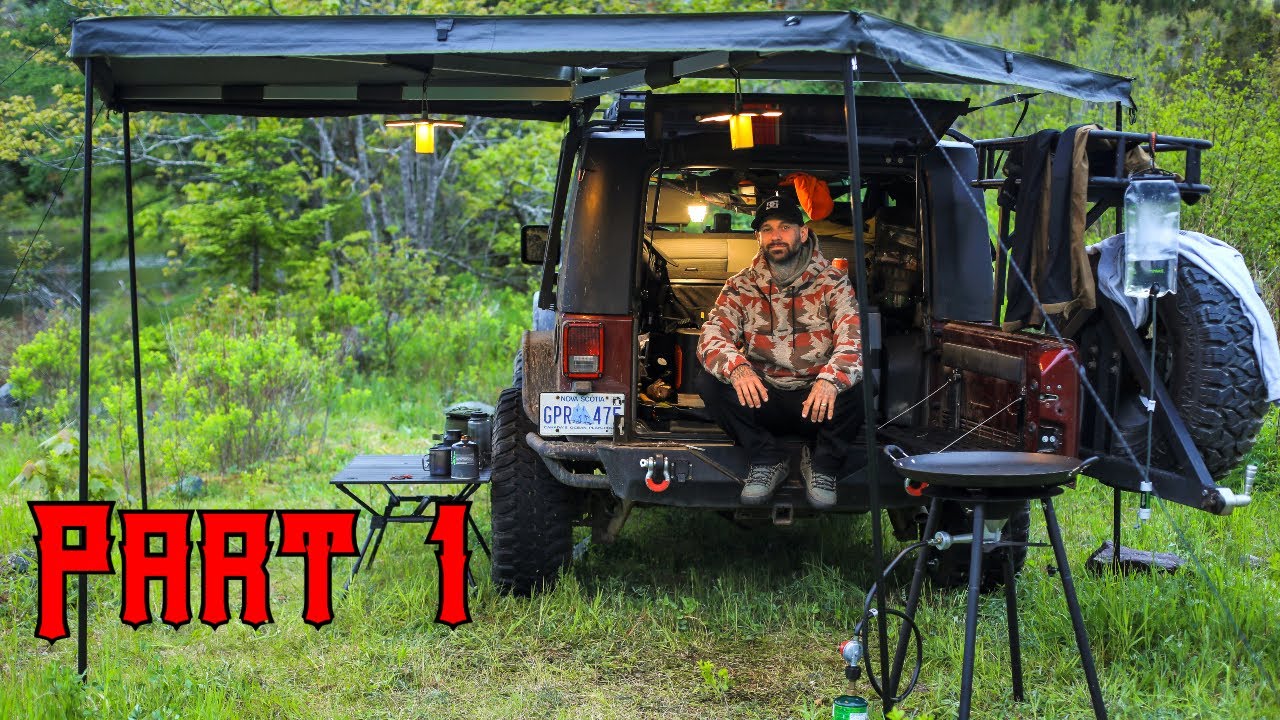 Overland Jeep Camping Near Back Country lake - YouTube
