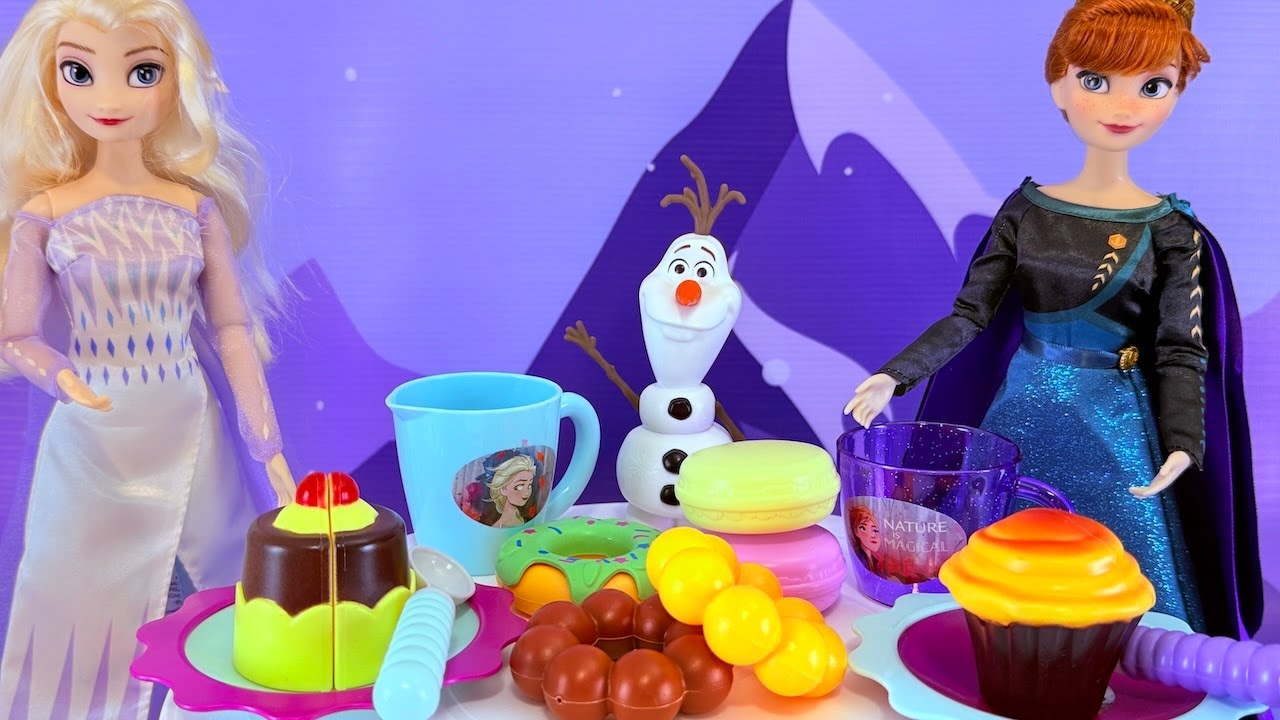 DISNEY FROZEN Elsa Anna Tea Time and Pastry Food Play | Disney Frozen ...