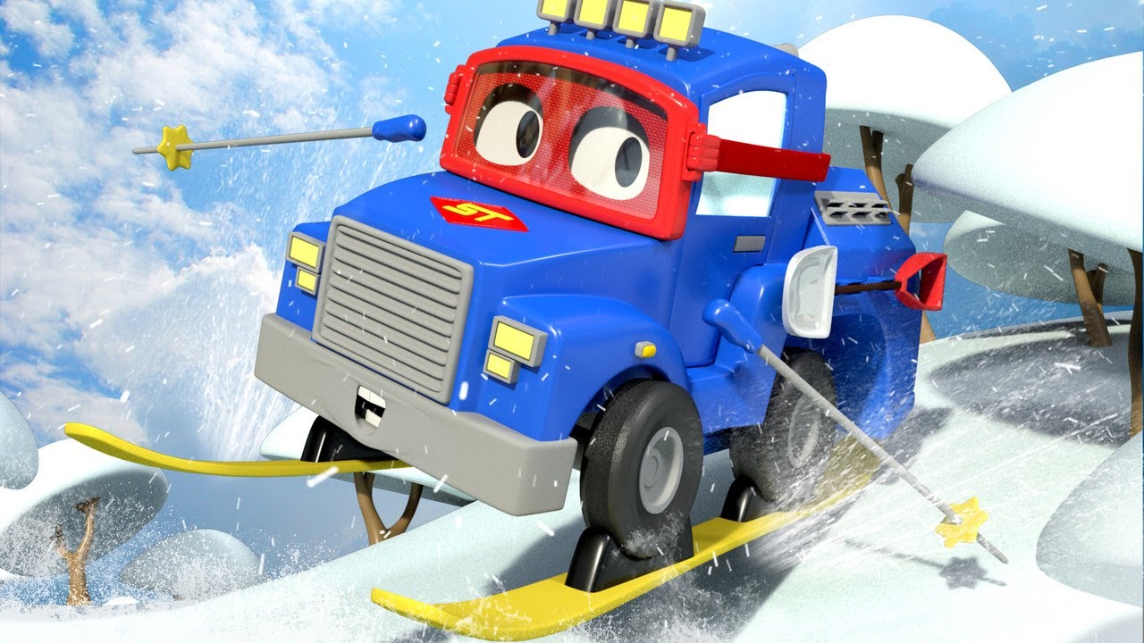 Super Truck - स्की ट्रक और बेबीज - Car city 🚗Cartoon in Hindi - Truck ...