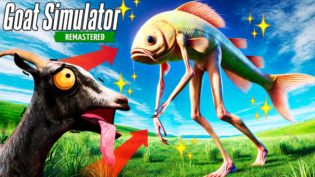 LA CABRA SE TRANSFORMA EN UN PEZ MUTANTE | GOAT SIMULATOR REMASTERED ...