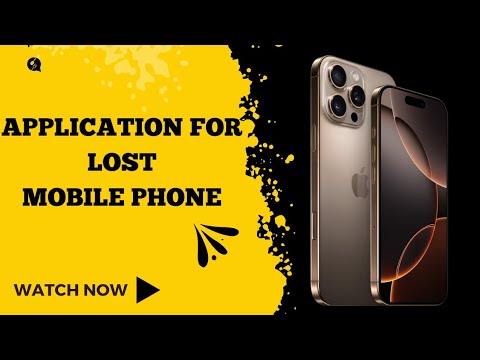 Application to the Police station for lost of Mobile Phone || write a ...