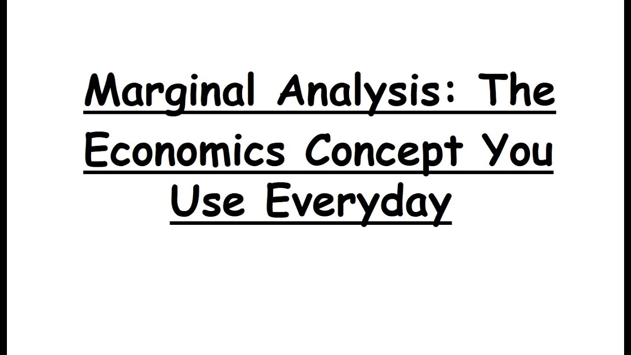Marginal Cost: The Economics Concept You Use Everyday. - YouTube