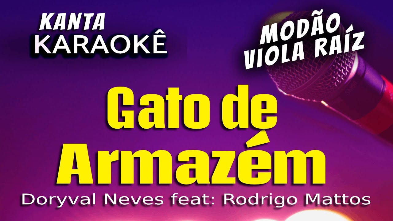 🎤karaokê GATO DE ARMAZÉM - Delley e Doryval - YouTube