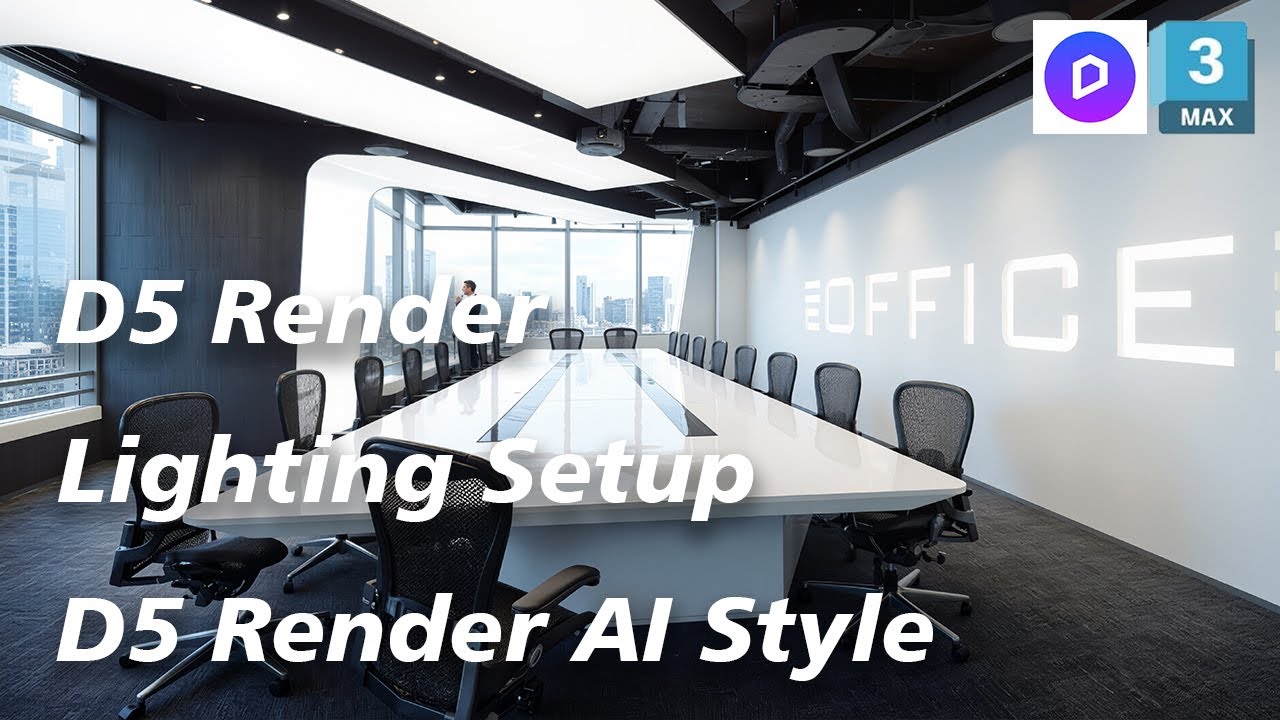 D5 Render: Lighting Setup & Material Adjustments | Office Space ...