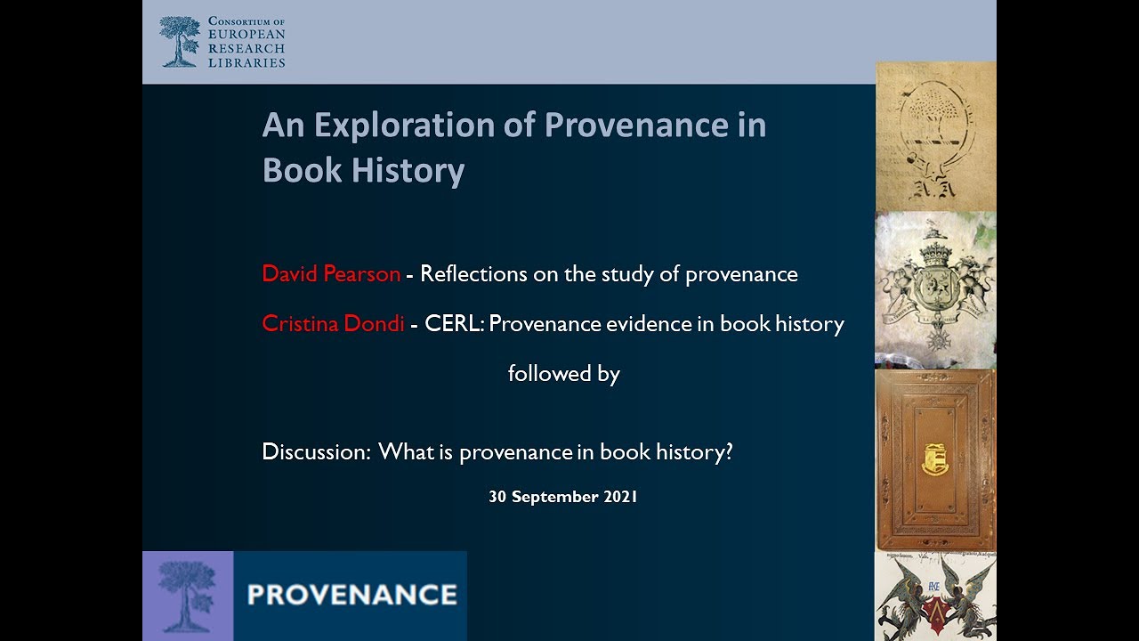 Exploring Provenance in Book History - YouTube