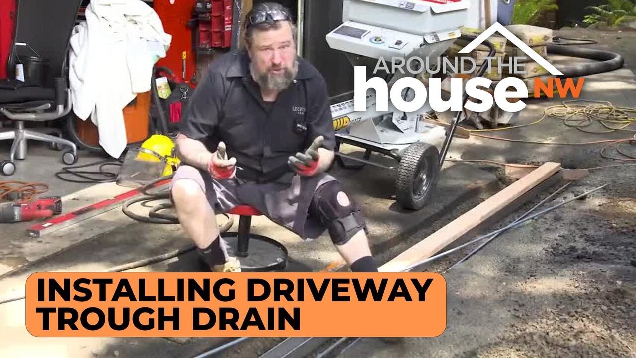 Perform Like a Pro: Driveway Trough Drain Install - YouTube