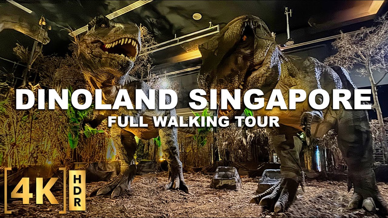 Walking Tour at DINOLAND Singapore -The Best DINOSAUR Park Animatronics ...
