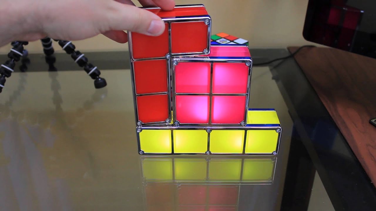 Tetris Constructible Desk Lamp Light Review! - YouTube