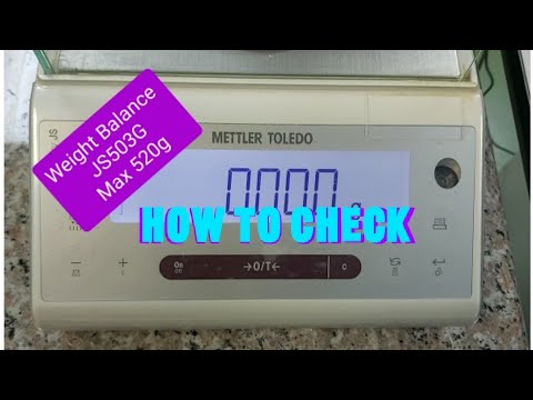 How to check Weight Balance External Calibration - JS503G - YouTube