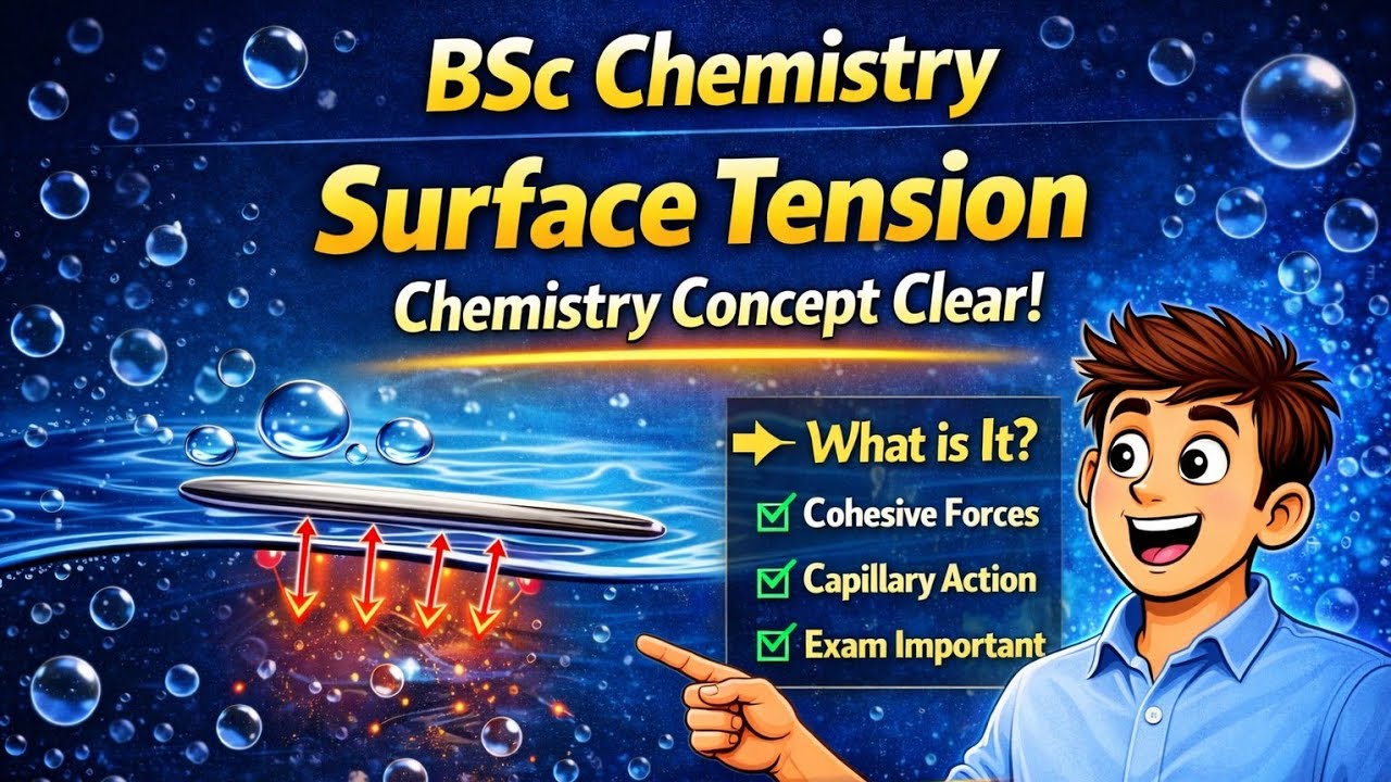 Surface Tension Complete Concept | BSc Chemistry#BScChemistry# ...