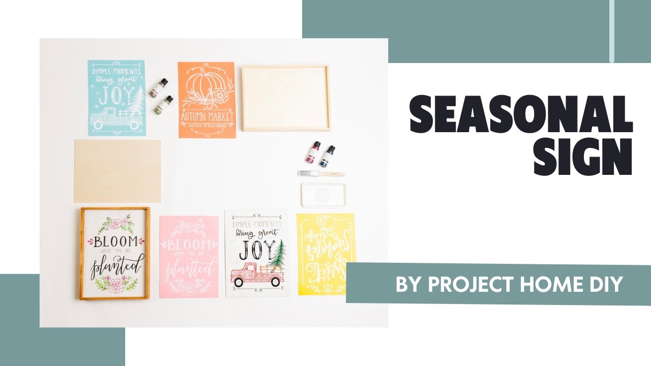 Seasons Come & Go | Interchangeable Seasonal Sign | DIY Wood Sign w ...