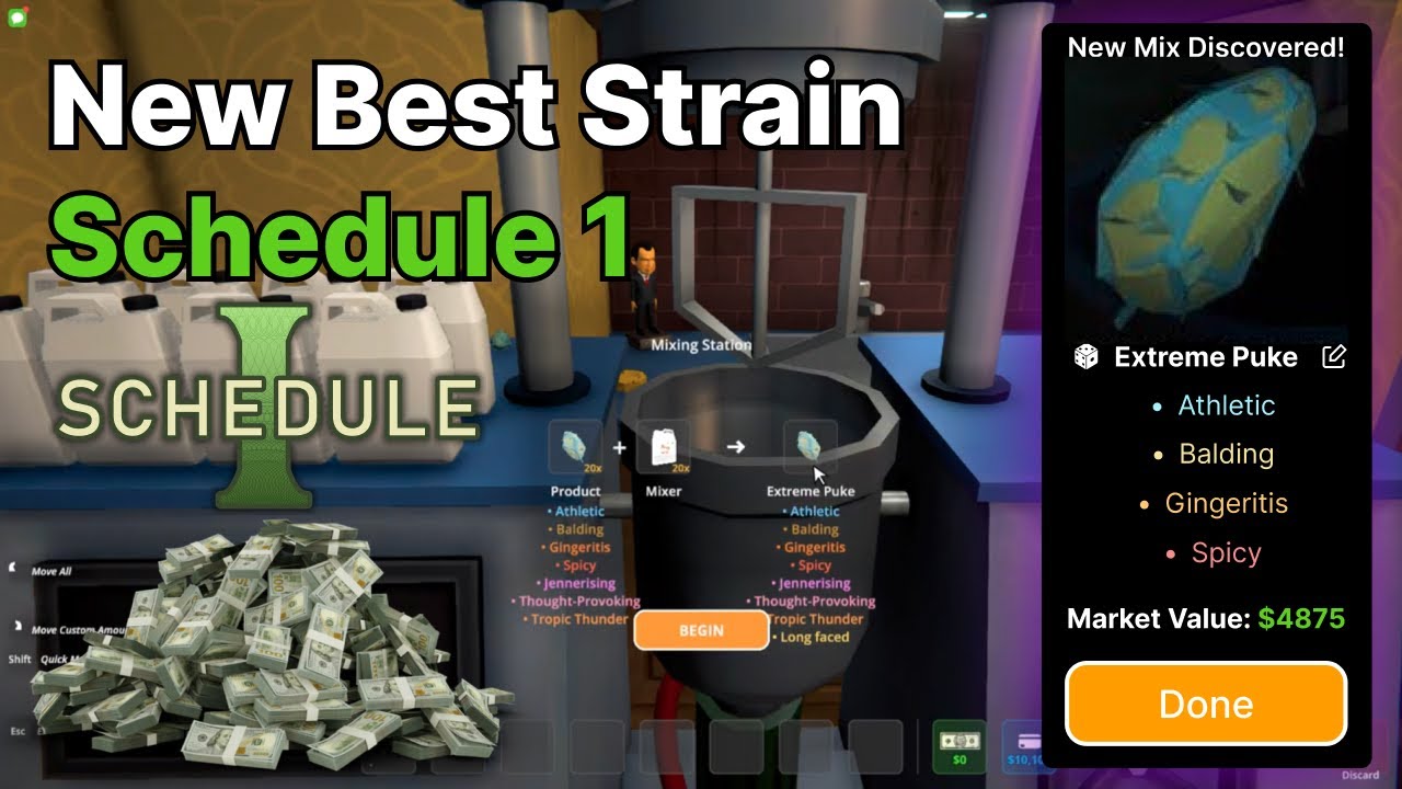 How to make the best strain mix in Schedule 1 - YouTube