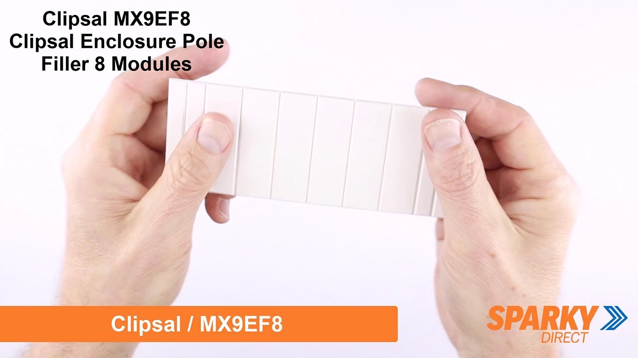 Clipsal MX9EF8 | Clipsal Enclosure Pole filler 8 Modules - YouTube
