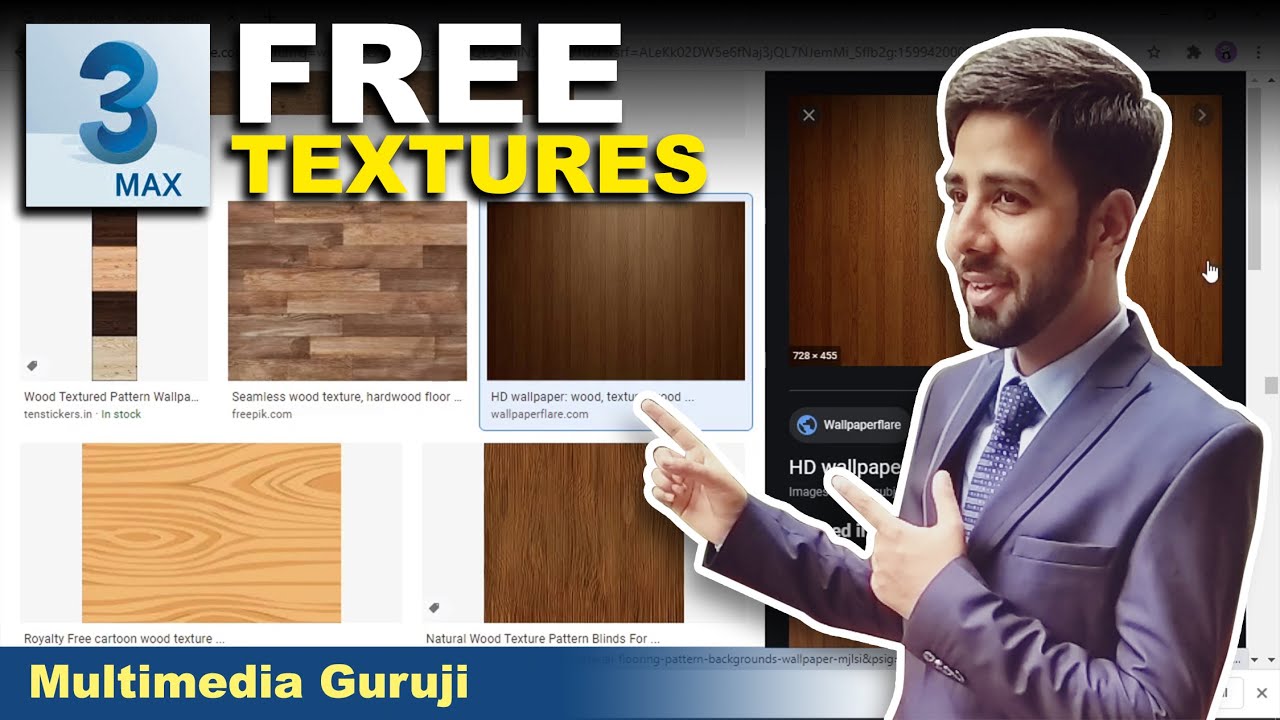 3D Max Tutorial in Hindi #23 | Free Textures for 3Ds Max | Multimedia ...