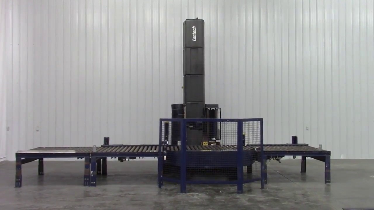 Lantech Q1000 Automatic Turntable Stretch Wrapper - YouTube