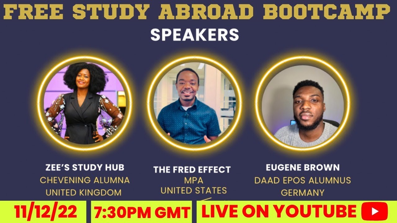 Study Abroad Bootcamp- FREE Mentorship Session with The Fred Effect and Eugene Brown - YouTube