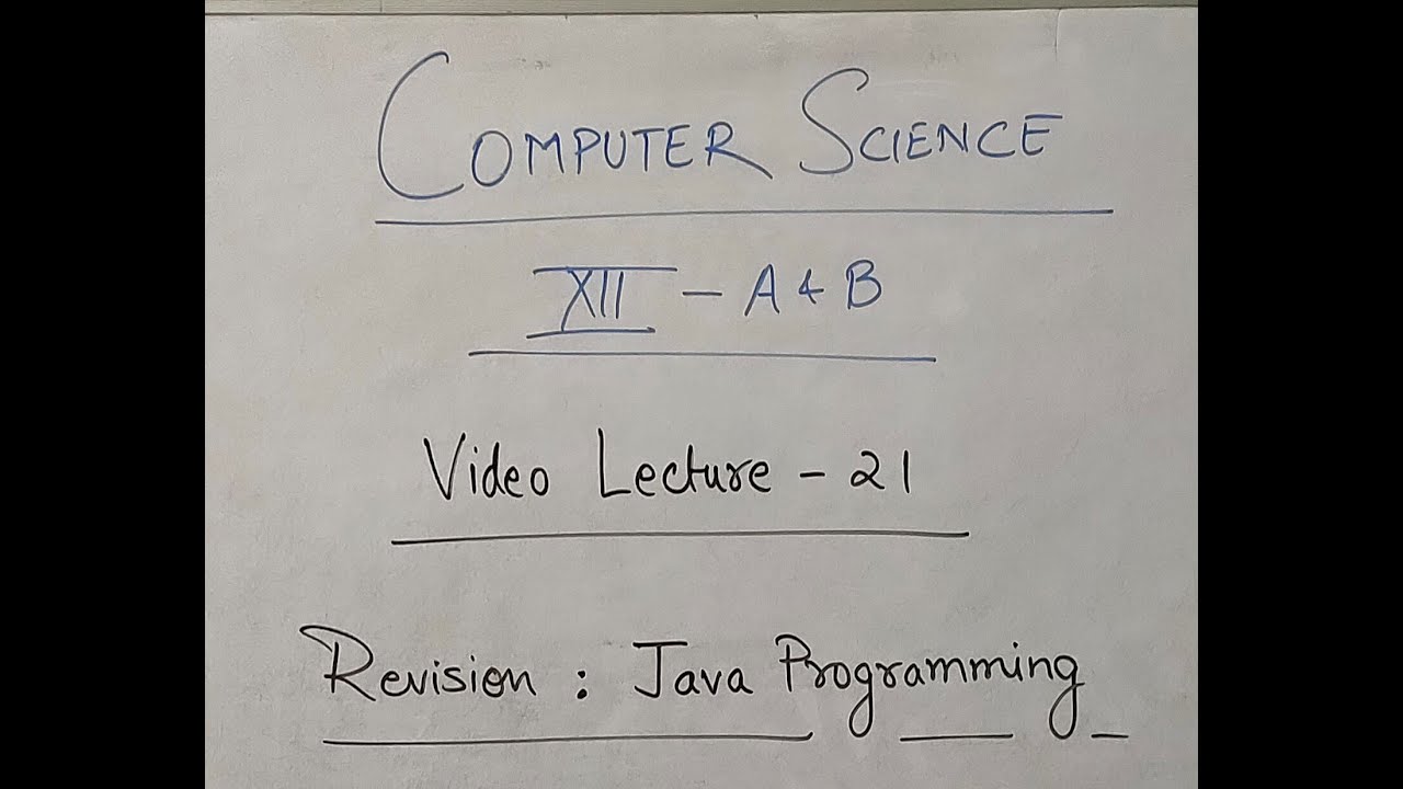 Class Xii Computer Science 30052020 Youtube