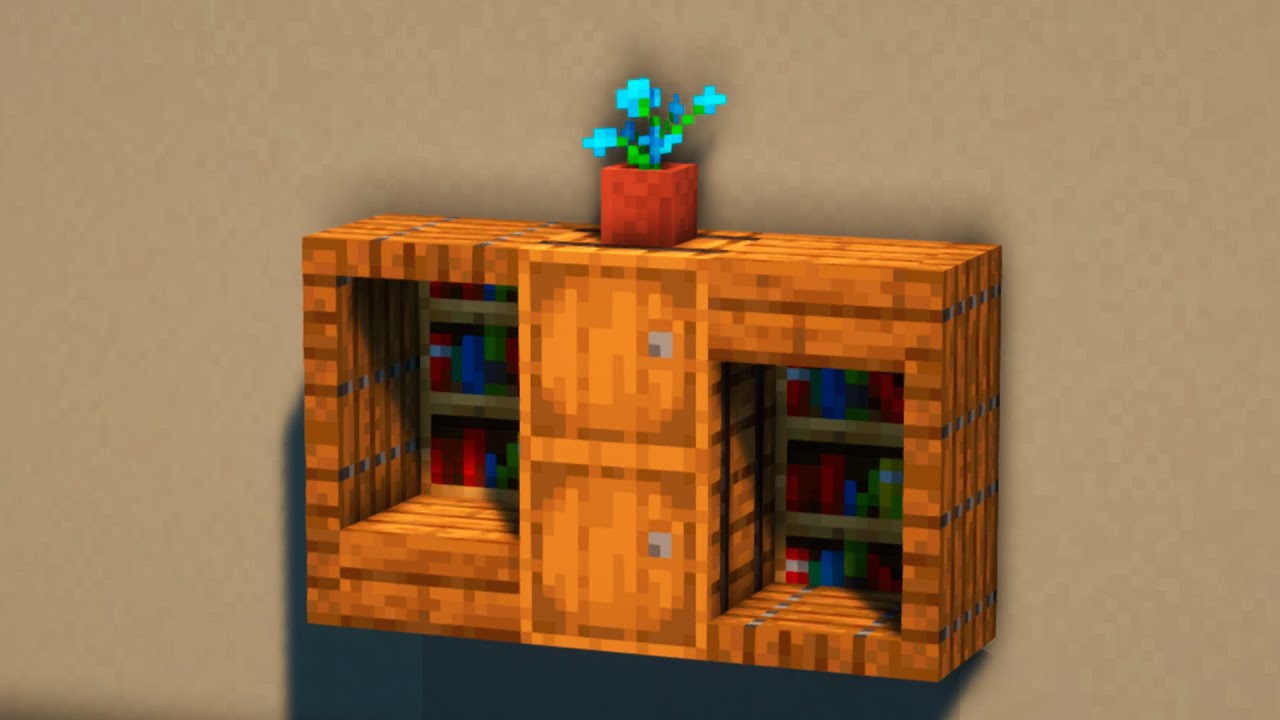 Beautiful Shelf In Minecraft - YouTube