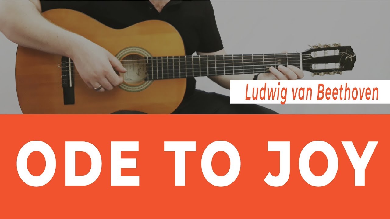 Ode To Joy - Ludwig van Beethoven - Easy Guitar Lesson | FREE Tab - YouTube
