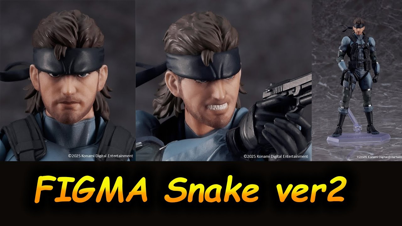 Metal Gear Solid 2 Figma Solid Snake Version 2 action figure - PREVIEW - YouTube
