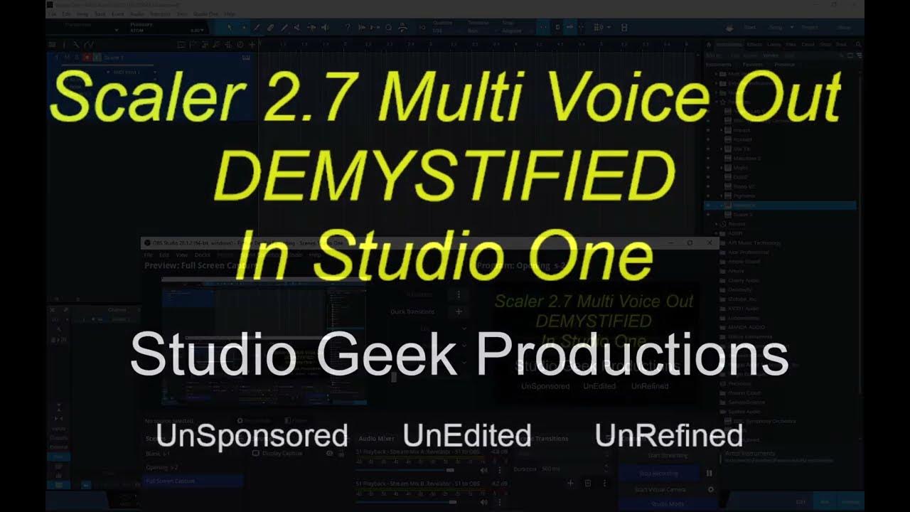 Scaler Multi Voice Output Demystified - Setting up MVO in Studio One - YouTube
