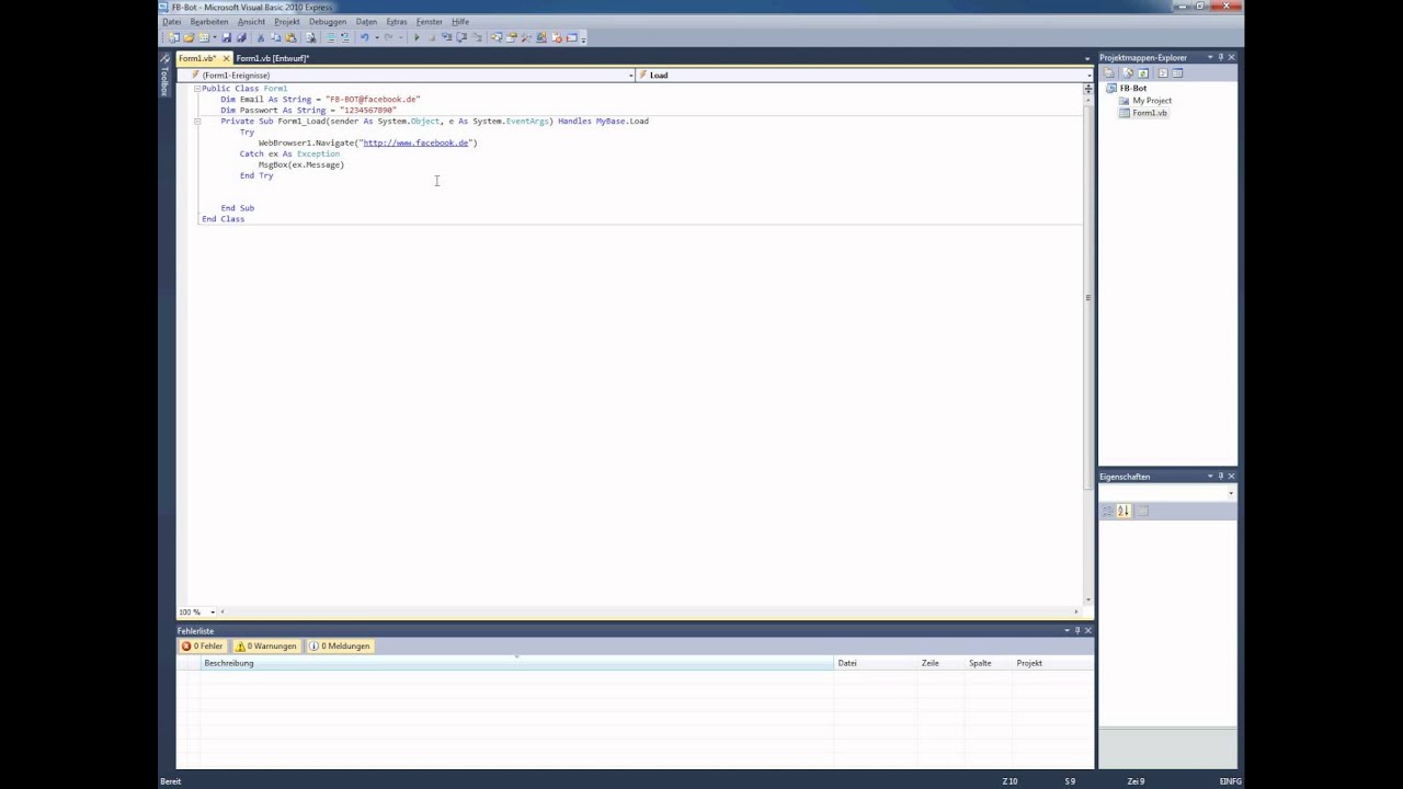 Visual Basic Facebook-Bot erstellen - YouTube