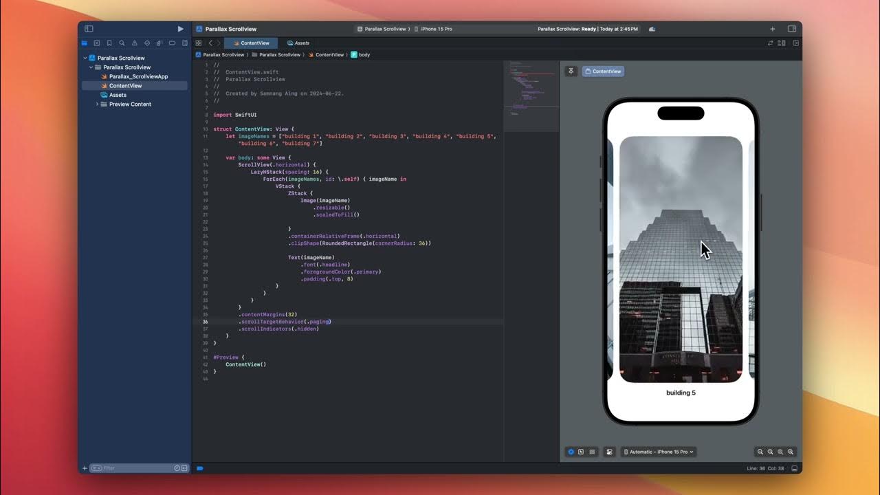 [SWIFTUI HANDBOOK] 113 Parallax ScrollView - YouTube