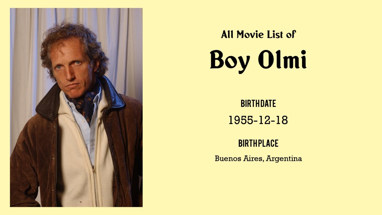 Boy Olmi Movies list Boy Olmi| Filmography of Boy Olmi - YouTube