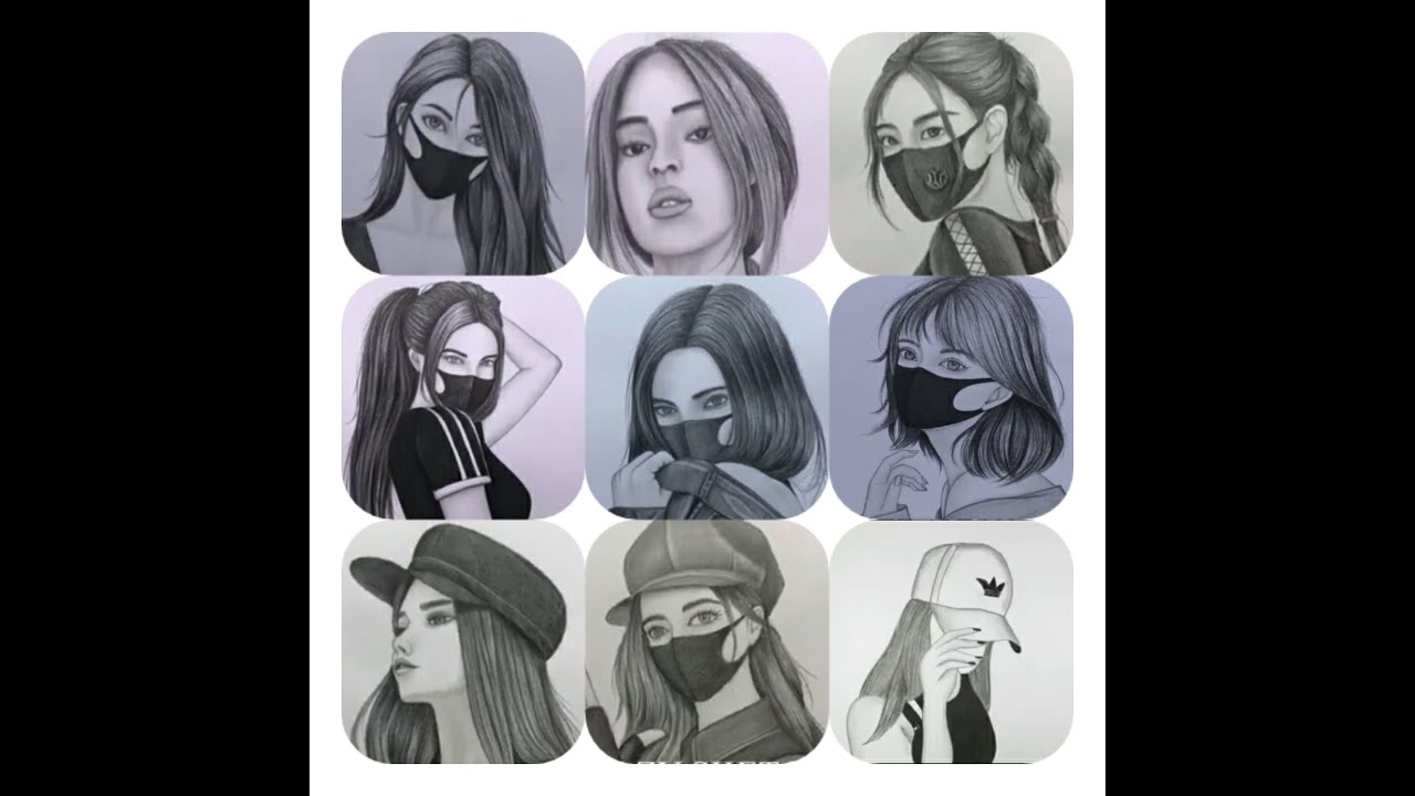 Images of different girls | drawing ideas | Girl drawing for beginners ...