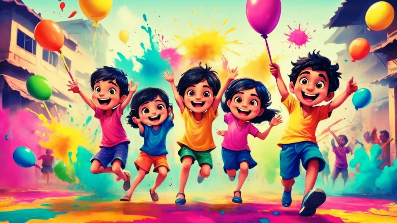 Colorful Holi: A Festive Celebration | Holi Song | Holi Rhymes ...