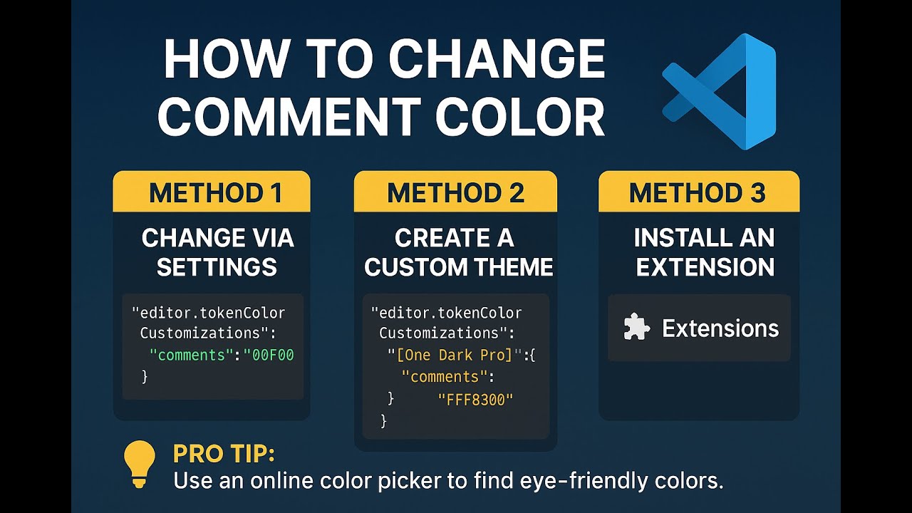 How To Change Comment Color In VS Code YouTube How To Change Comment Color In VS Code YouTube